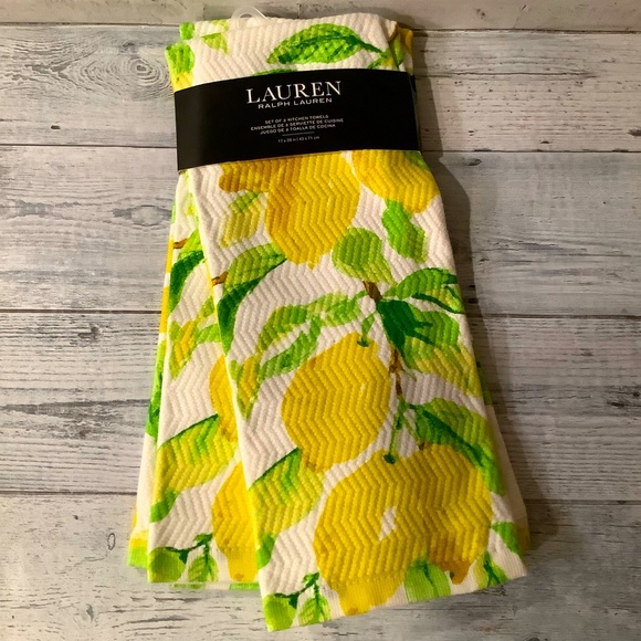Ralph Lauren | Kitchen | Ralph Lauren Set Of 2 Lemon Kitchen Towels | Poshmark
